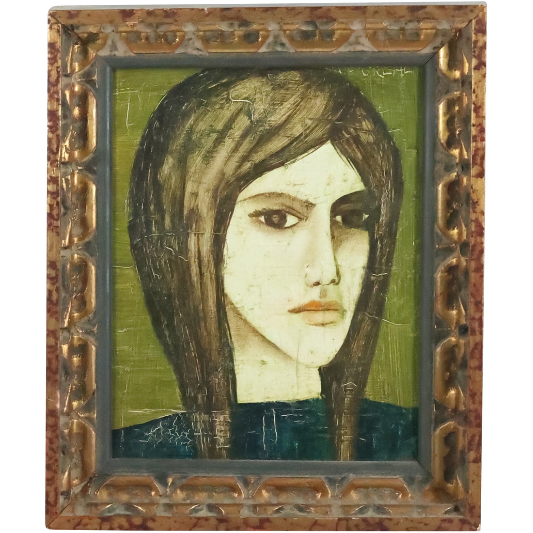 Andres Monreal, Chile Artist, Oil On Canvas Painting Portrait Of Woman ...