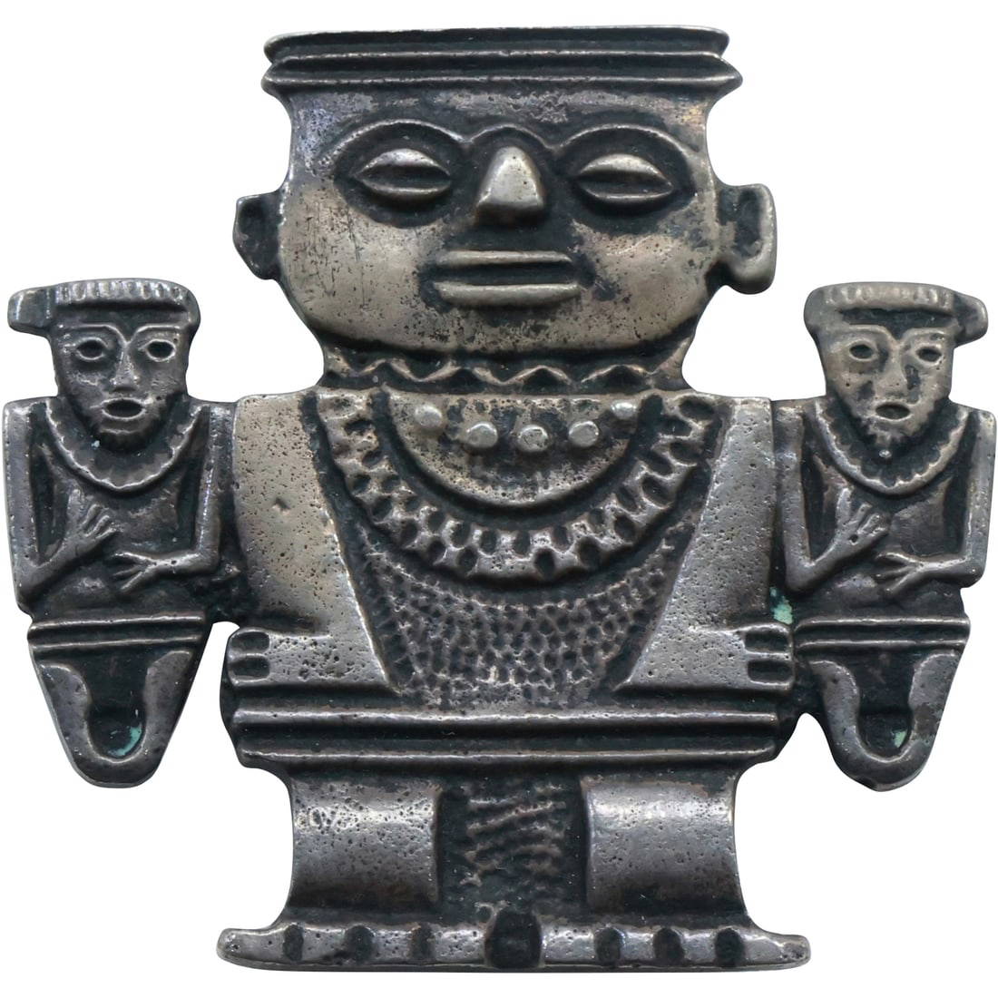 Marked Trp Sterling Silver Tribal Pin, Weighs 23.8 Grams , 2 In. X 2 In ...