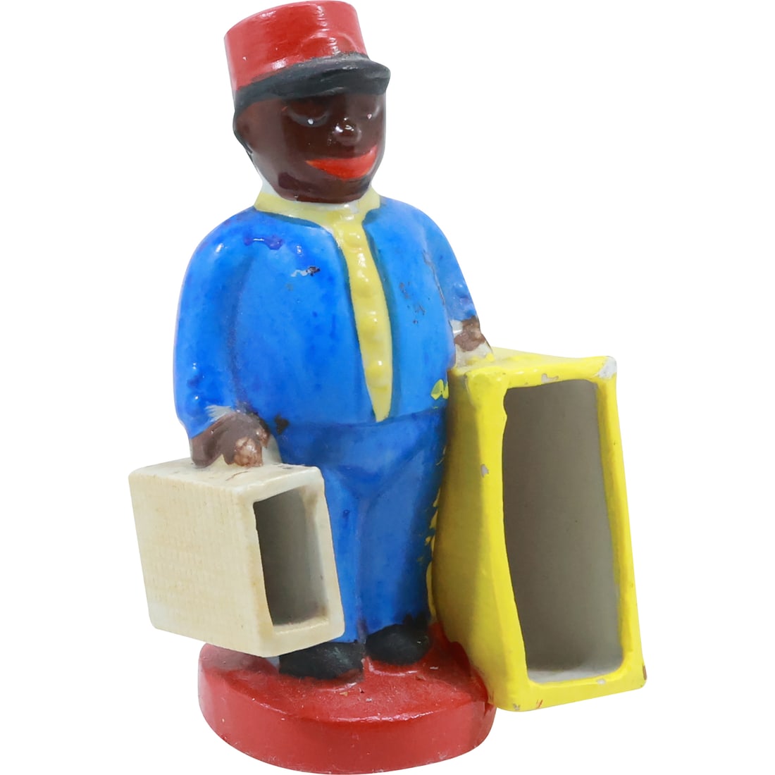 Black Americana Porcelain Bell Hop Figure Cigarettes & Matches Holder 4 ...