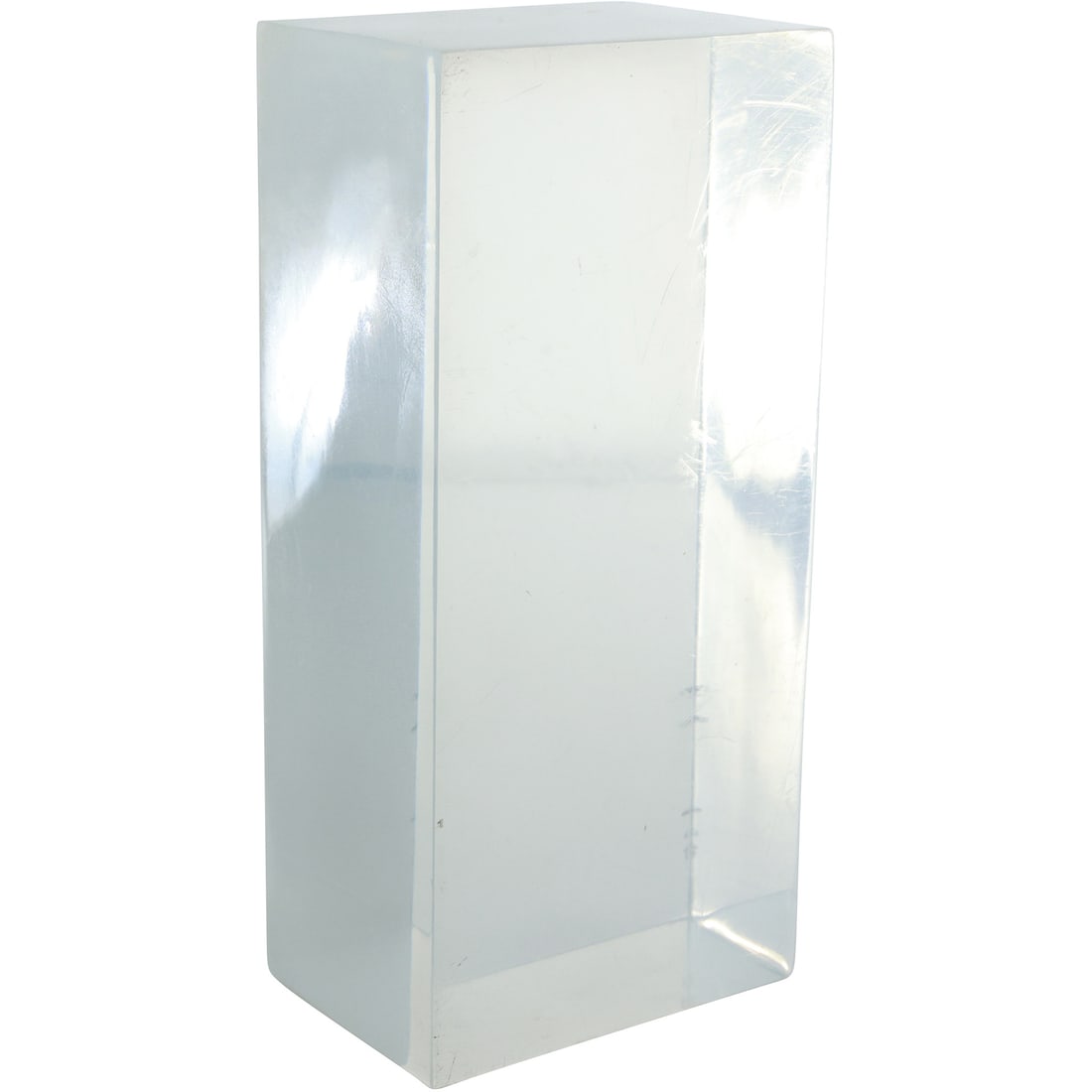 Mid-century Modern Clear Lucite Rectangular Block Sculpture ...