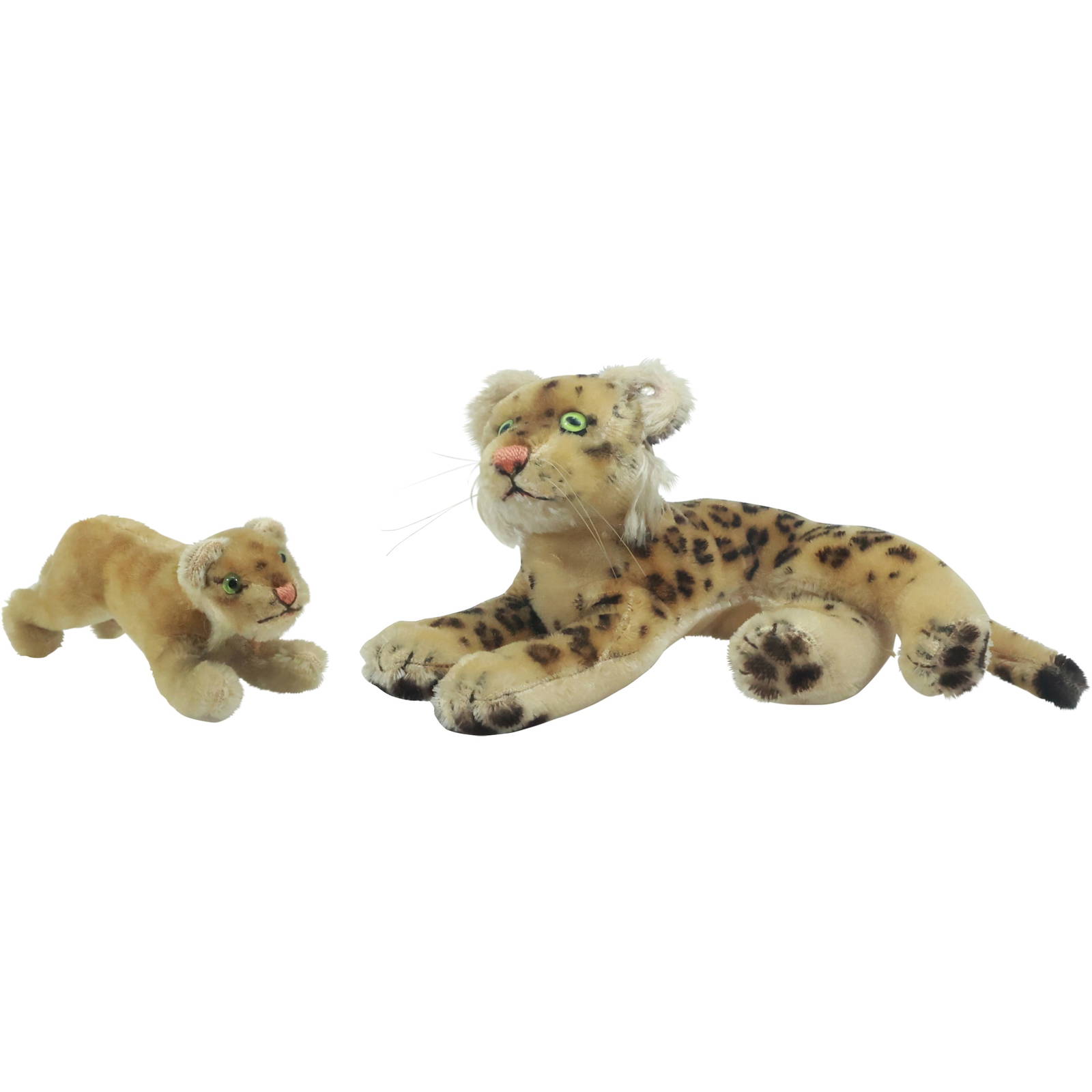 [2] Steiff Spotted Leopard And Steiff Small Lion Plush Toy Animals Auction