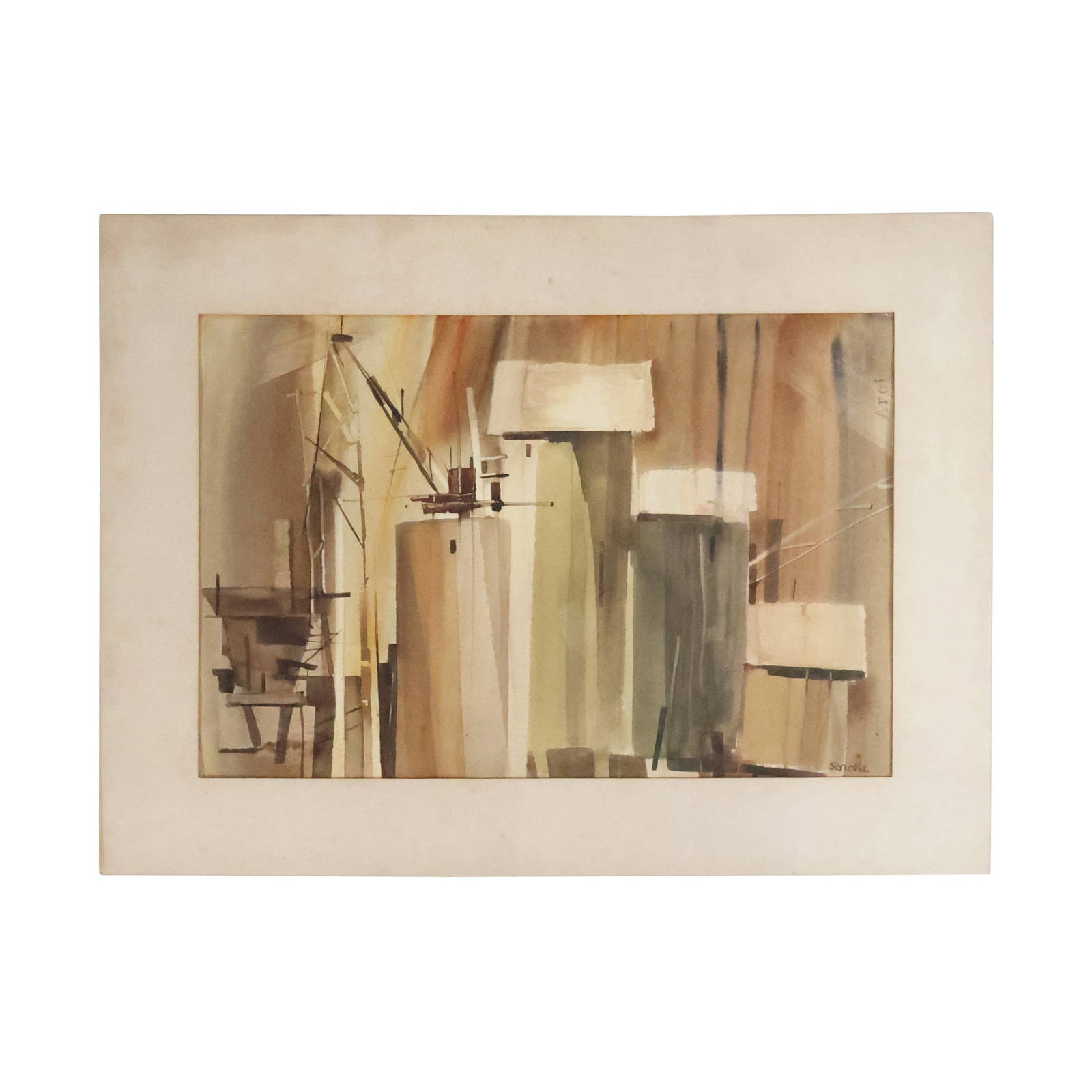 Margery Soroka 1976 Aws, Watercolor Painting, Industrial Buildings ...