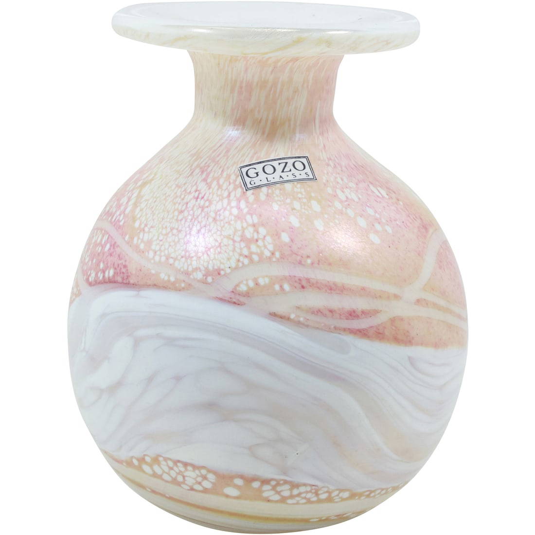 Gozo Glass, Art Glass Vase Signed And With Label 4.75 In. Height X 3.75 ...