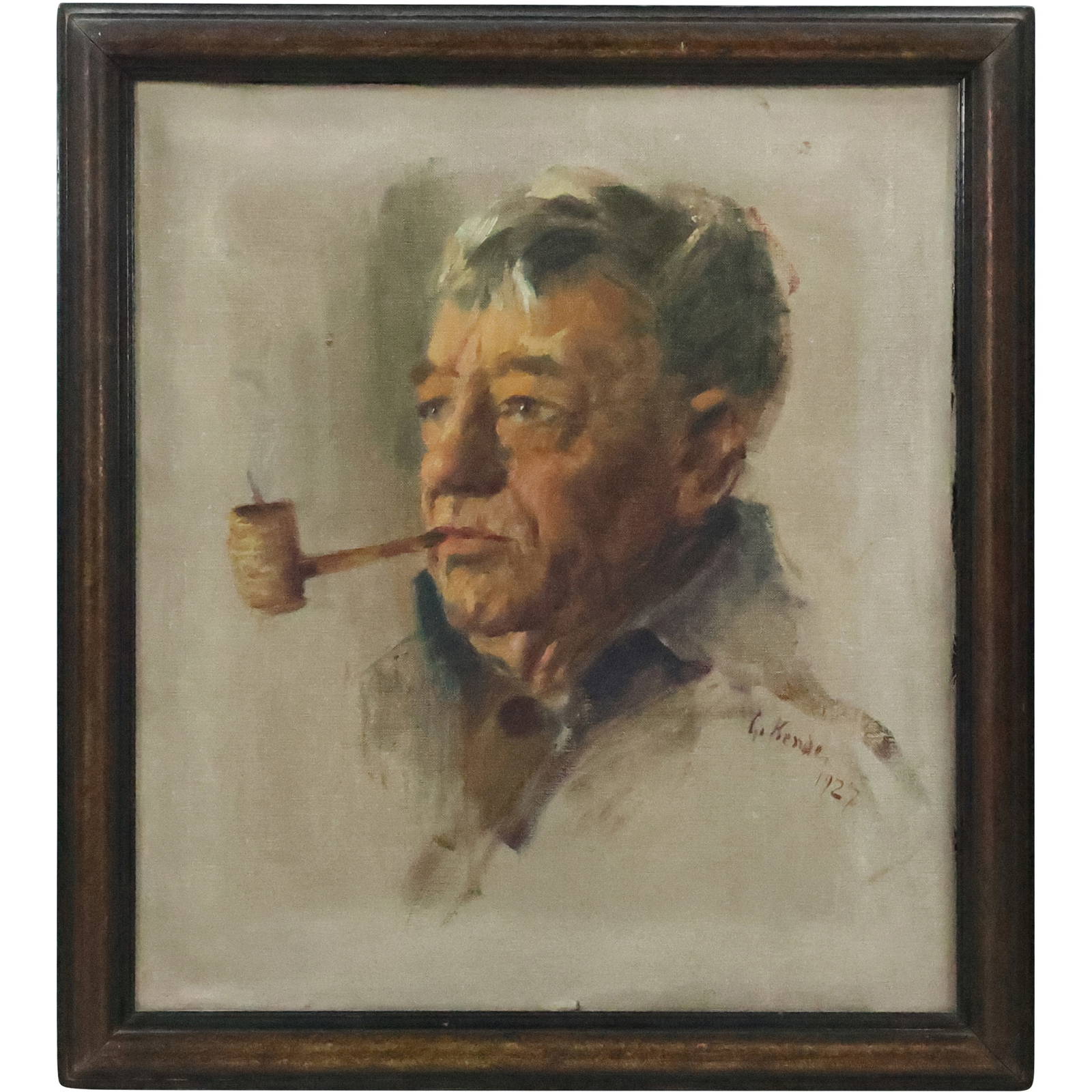Geza Kende 1927, [ 1889-1952] Oil On Canvas Painting Portrait Man ...