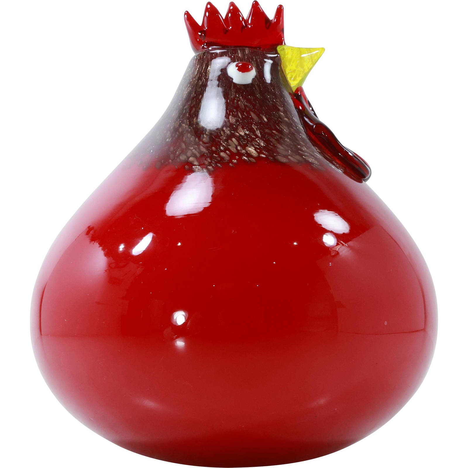 Large Murano Art Glass Red Rooster Figure Statue 10.5 Inches Height X 8 ...
