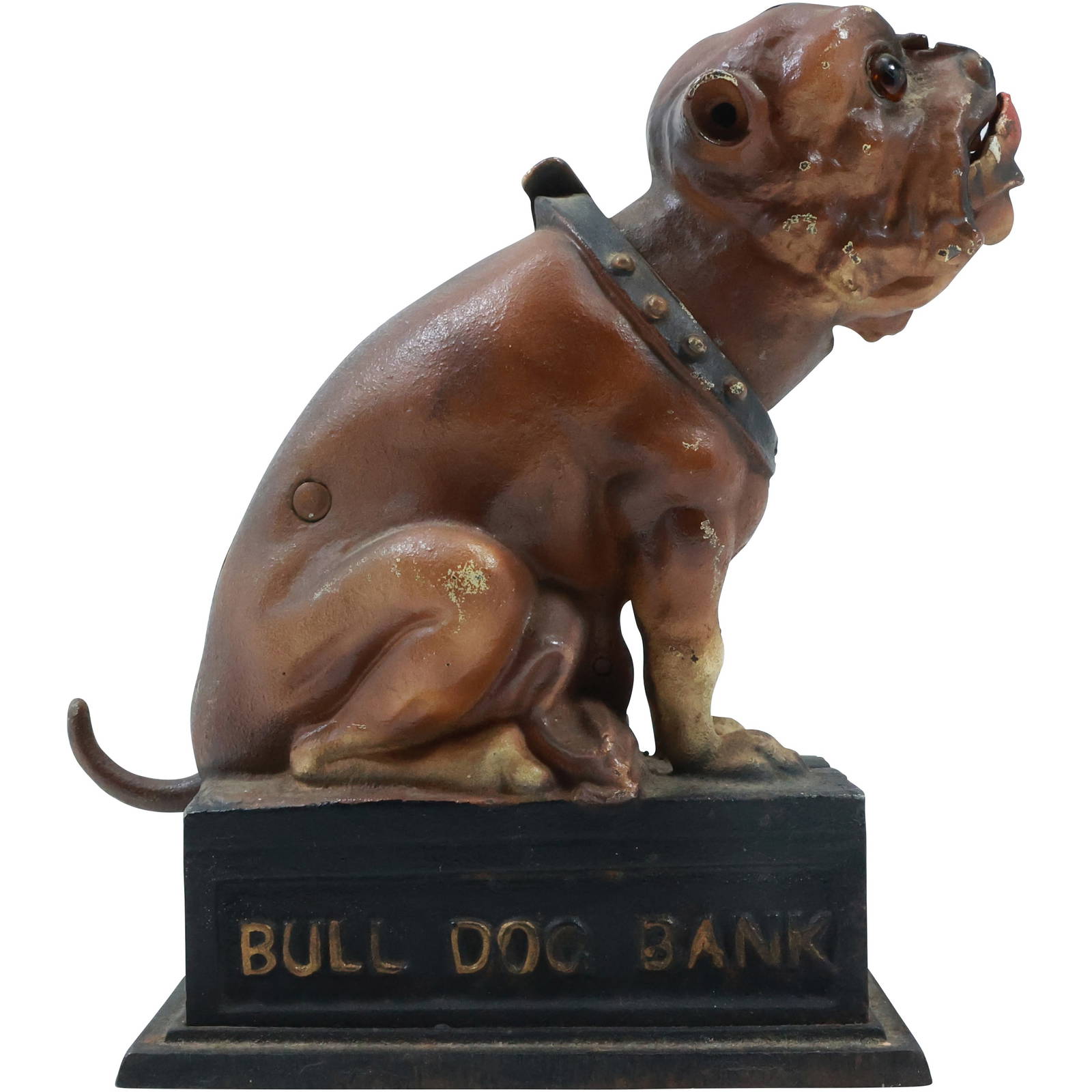 Vintage Cast Iron Bull Dog Bank Mechanical Coin Bank - Book Of ...