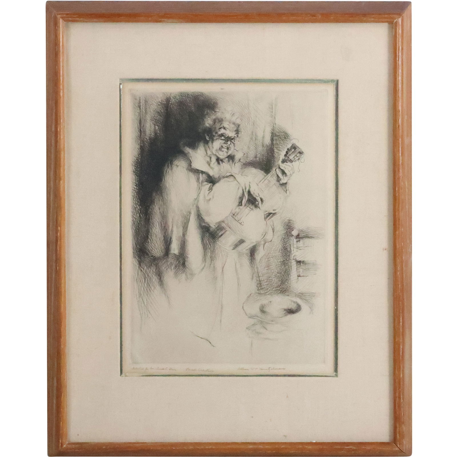 Arthur William Heintzelman (american, 1891-1965), Etching Man Playing ...
