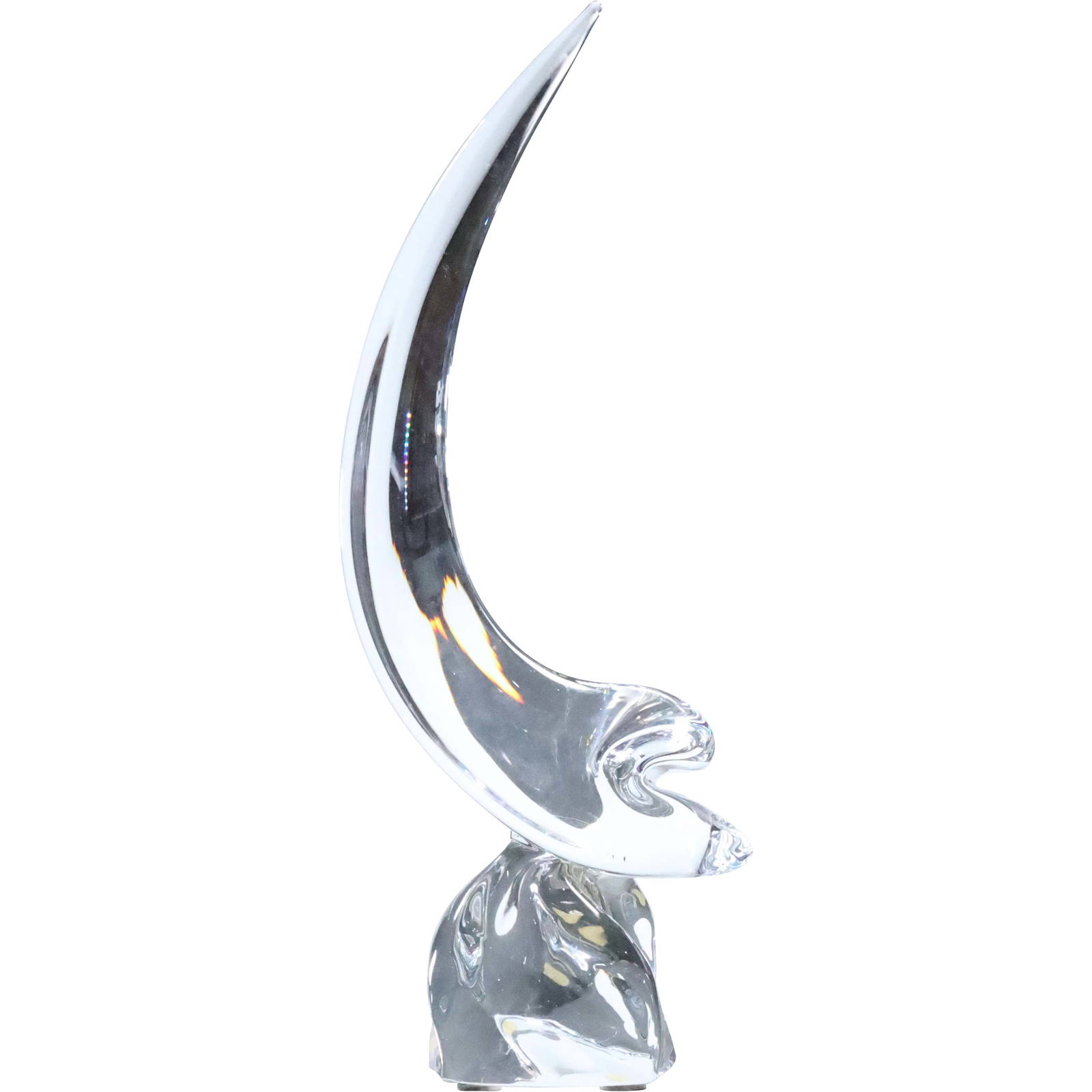 Signed Daum France Crystal Glass Dolphin Sculpture 19 Inches Height Auction