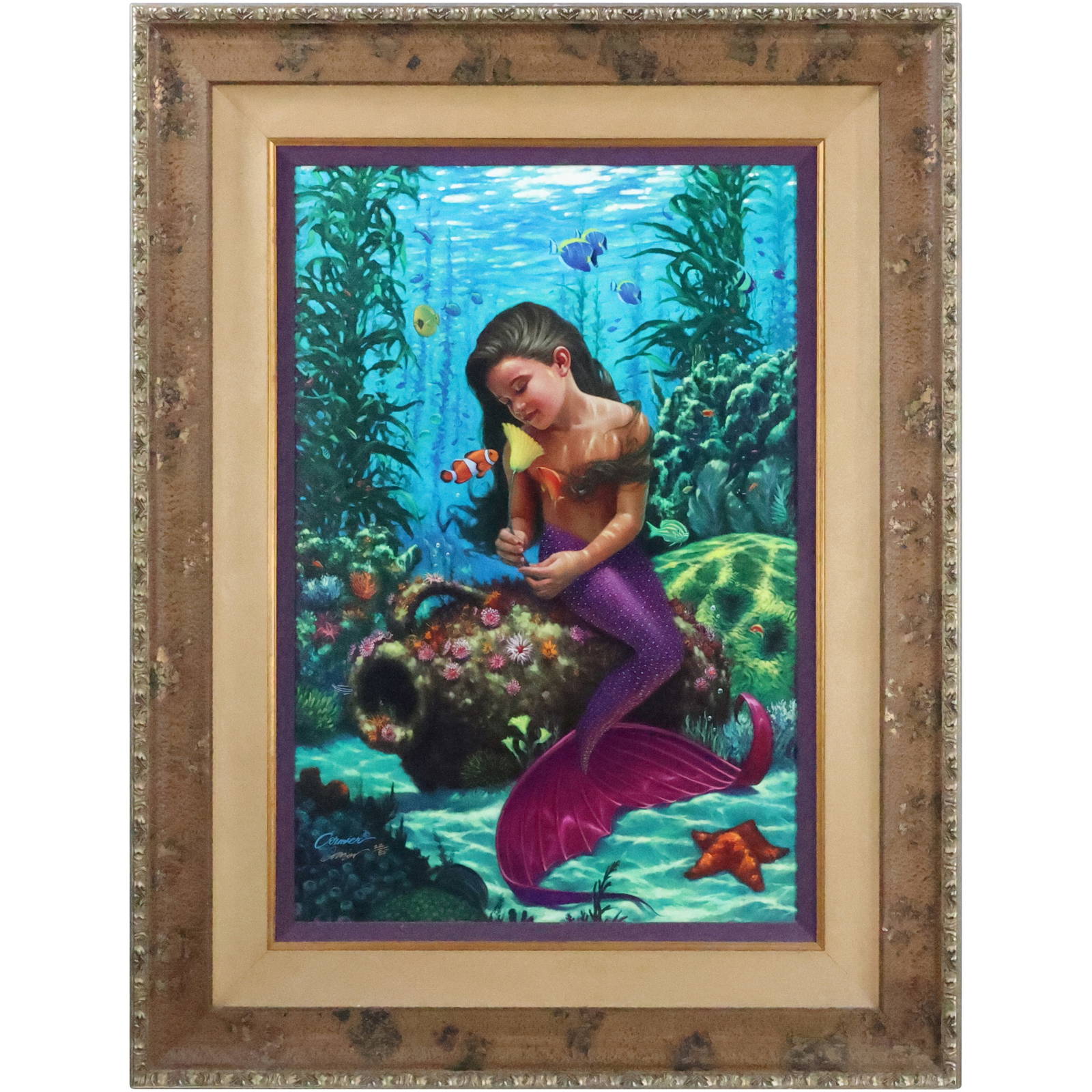 Wil Cormier, American, Quality Serigraph Mermaid Of The Sea, Signed ...