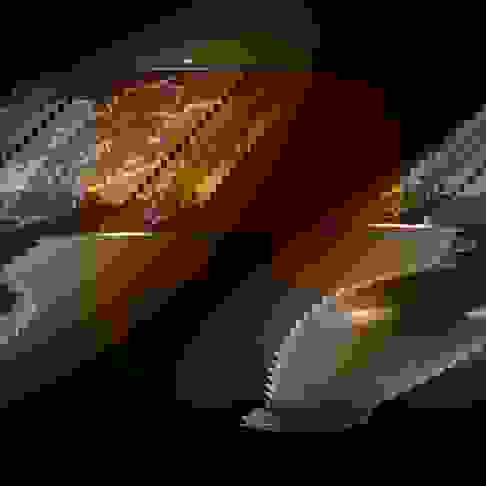 Arts And Crafts Copper Base Table Lamp With Sculptured Mica Shade 22 In ...