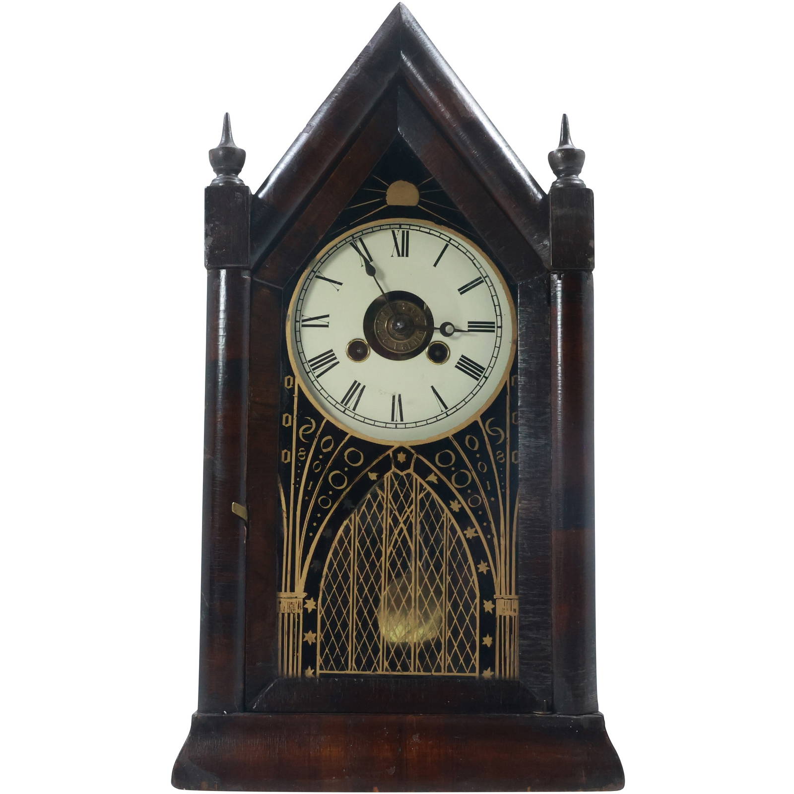 Jerome & Co. New Haven Conn. Antique Steeple Mantle Clock 15.5 In ...