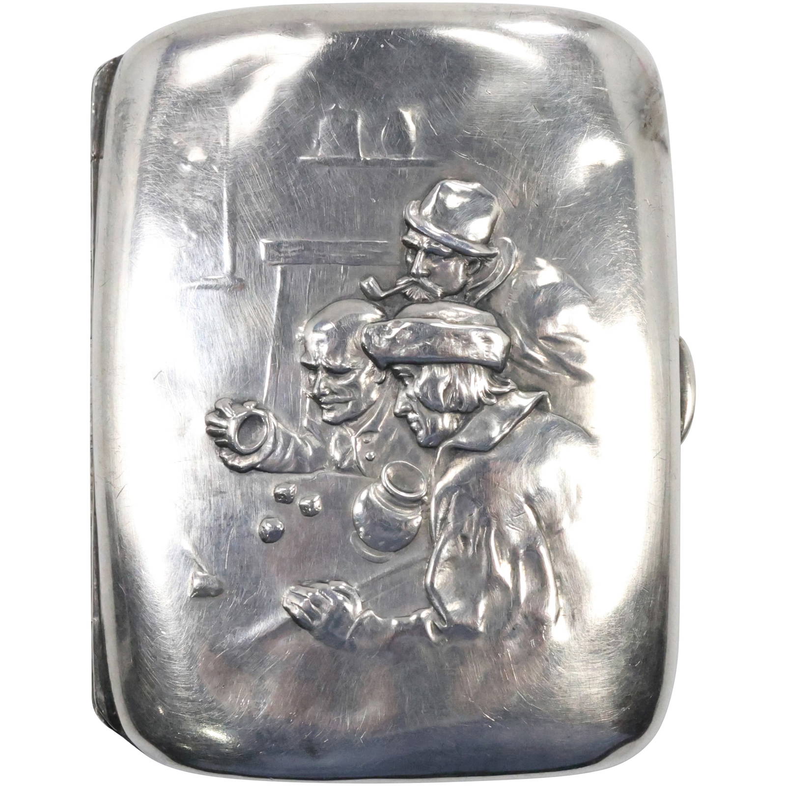 .925 Sterling Silver, 60.3 Grams, Victorian "dice Game" Scenic Bill ...