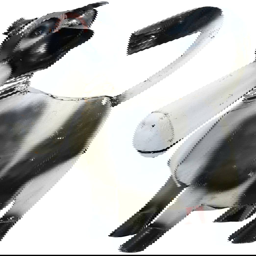 Folky Welded Tin Art Sculpture Of A Cow For Display Or Garden Ornament ...