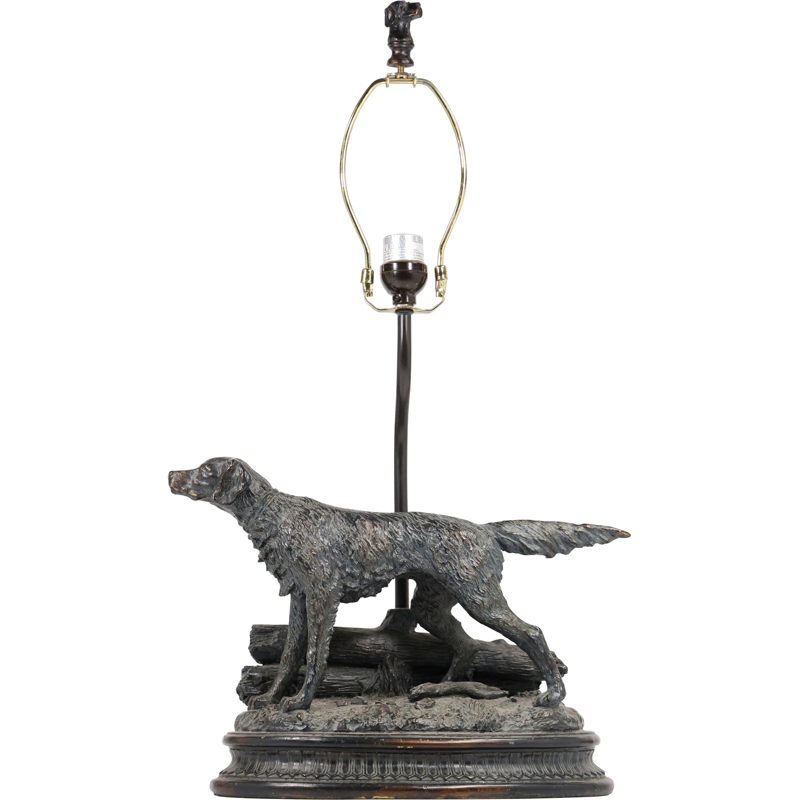 Hunting Dog Figure Lamp English Pointer Setter, Hard Resin Composition ...