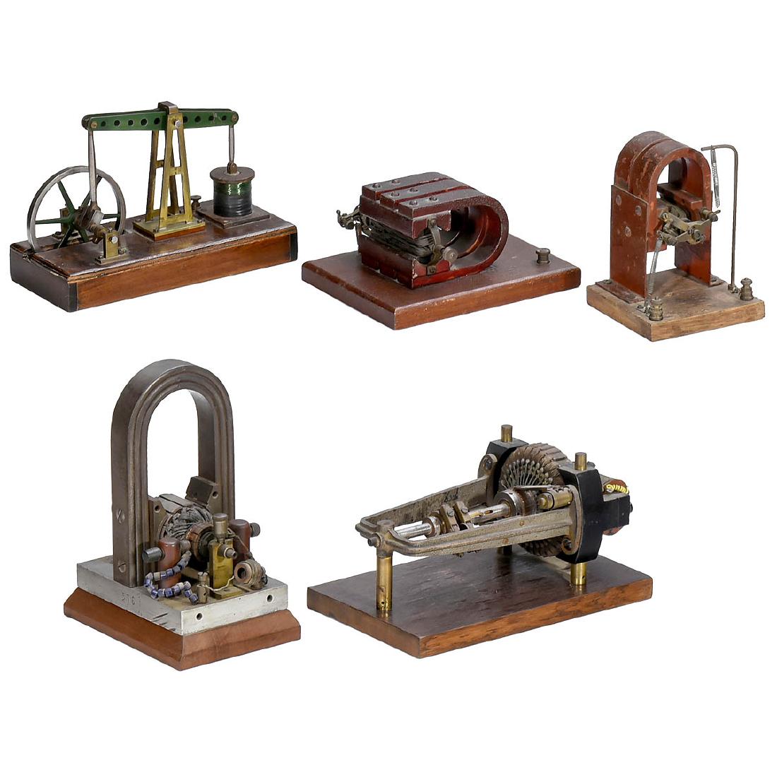 5 Early Electric Motors, c. 1900