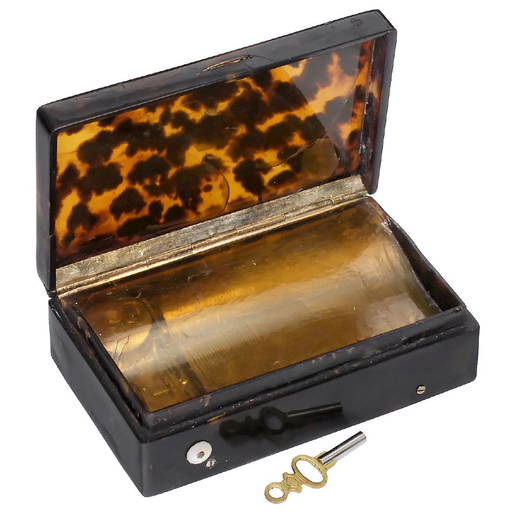 Rare Overture Format Musical Snuff Box By Martinet Et