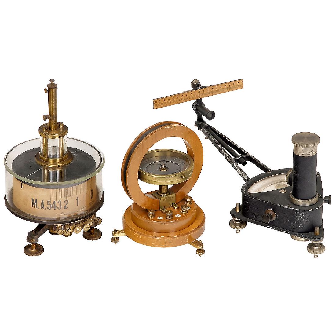 3 Precision Galvanometers, 1900-1930