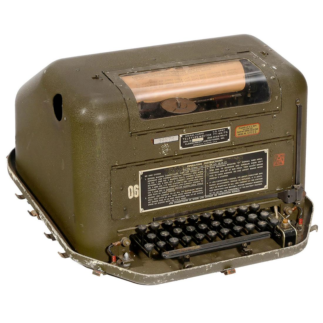 U.s. Army Signal Corps Teletypewriter, C. 1940