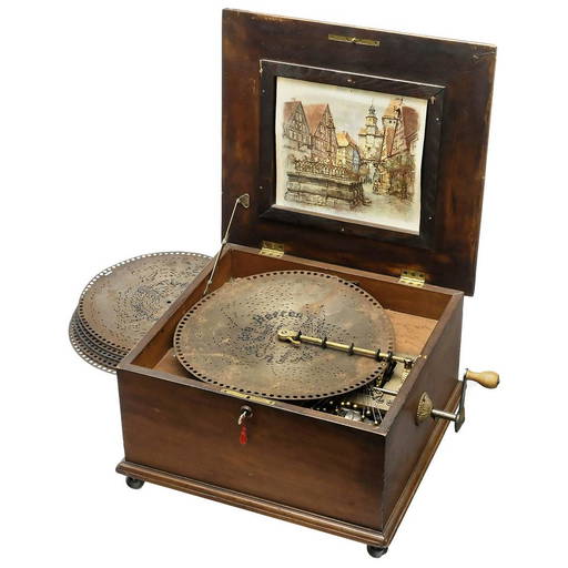 14½ Inch Polyphon Disc Musical Box With 12 Bells, C.