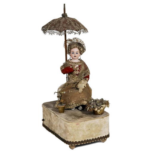 Lady With Parasol Musical Automaton, C. 1930s