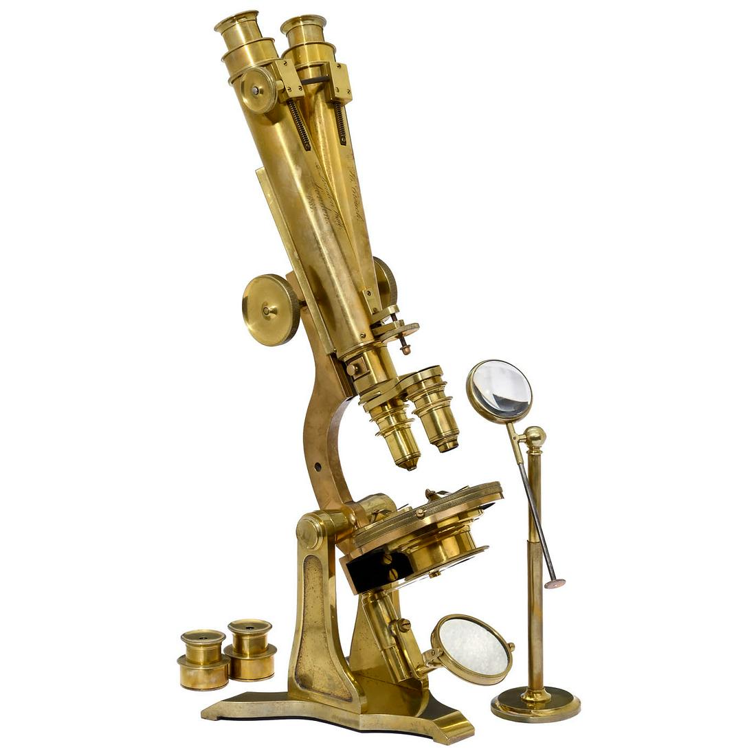 Binocular Microscope By Henry Crouch, London, C. 1870