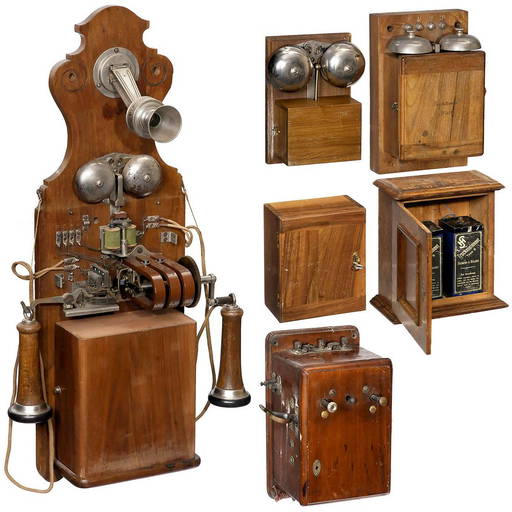 Bavarian Wall Telephone Station By Reiner And Spare Parts, C. 1900