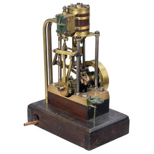Live Steam Model Of A Single Cylinder Vertical Steam Engine With Boiler ...