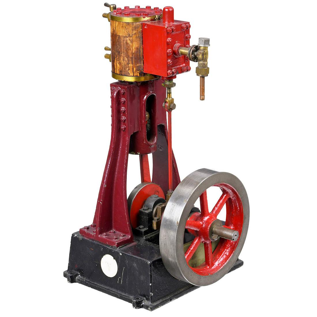 Working Model Of A Vertical Single Cylinder Steam Engine, C. 1930