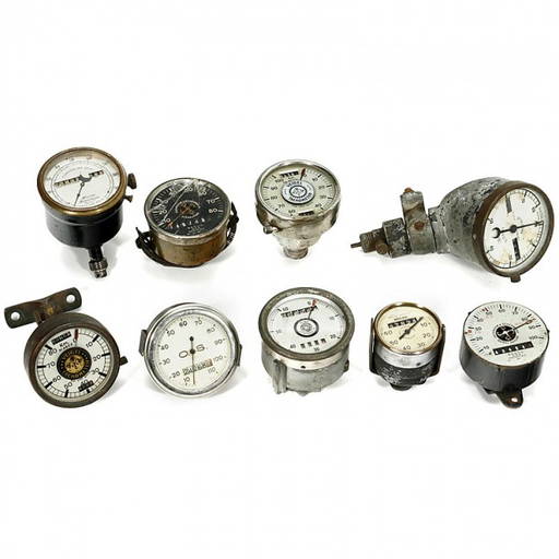 9 Vintage Car Speedometer, From 1920