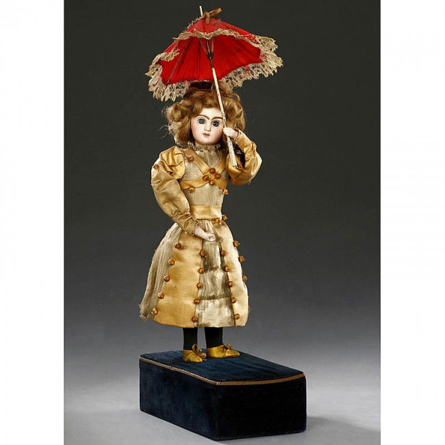 464: Rare Musical Automaton of a Lady with Parasol by R