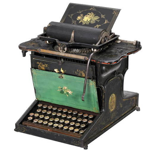 Sholes & Glidden Typewriter With Table, C. 1876