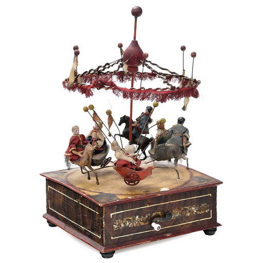 Musical Manivelle Automaton Carousel, c. 1890 (#0716) on Sep 17, 2022 ...