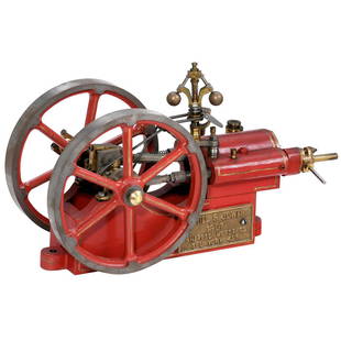Antique Twin Cylinder Steam Engine Model