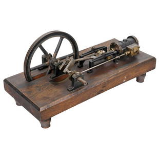 Live Steam Model Of A Single Cylinder Horizontal Mill Engine, C. 1930