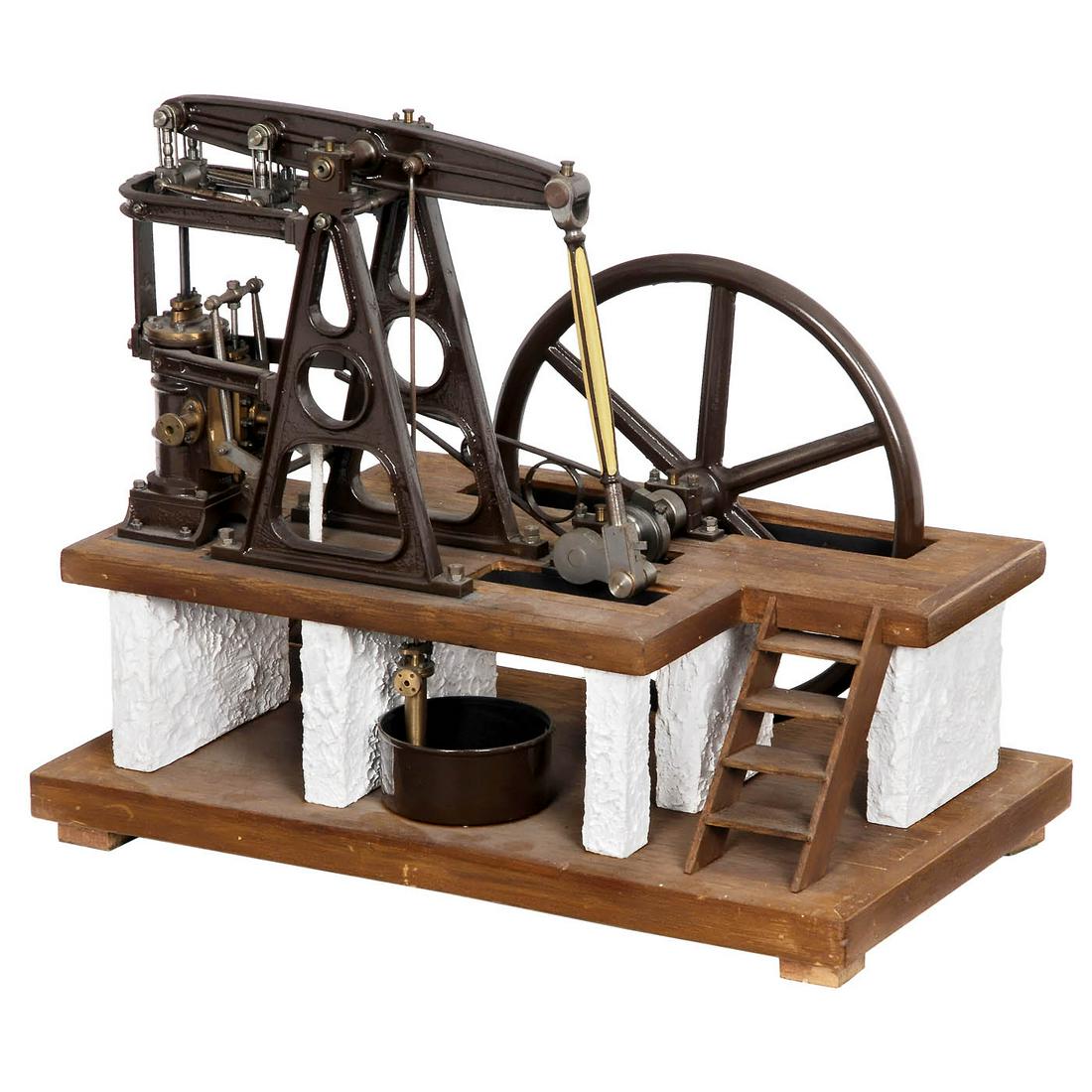 Model Of A James Watt Type Steam Engine, C. 1980