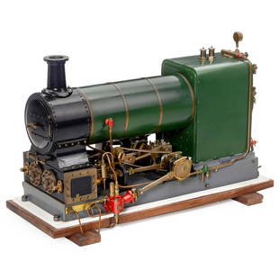 Antique Twin Cylinder Steam Engine Model