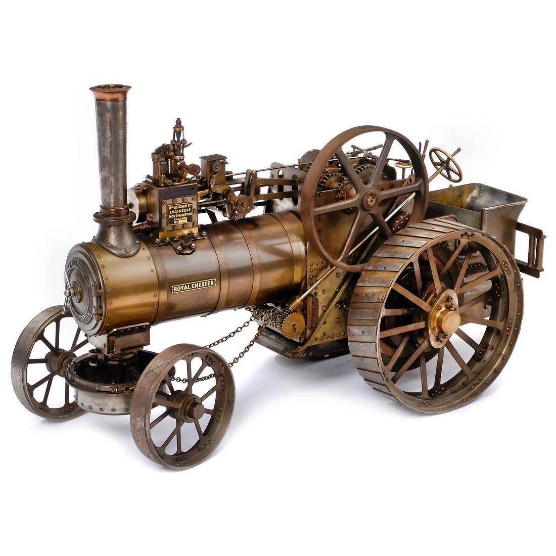 1 1/2 Inch Scale Live Steam Model Of A Traction Engine By Allchin, C. 1975