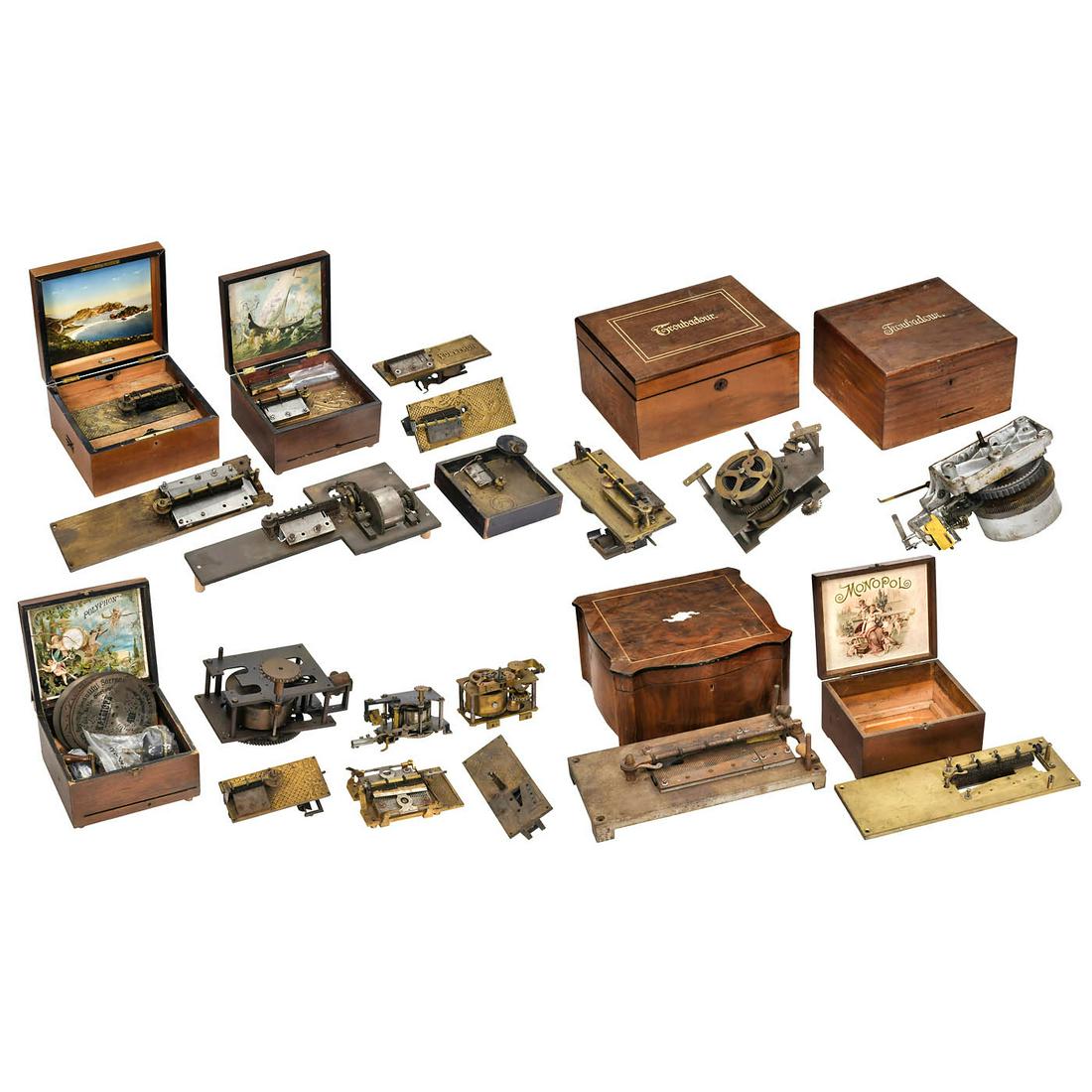 Spare Parts And Cases For Disc Musical Boxes, C. 1900