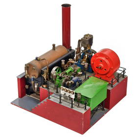Ernst Plank Excelsior, Standing Steam Engine, 35 Cm,