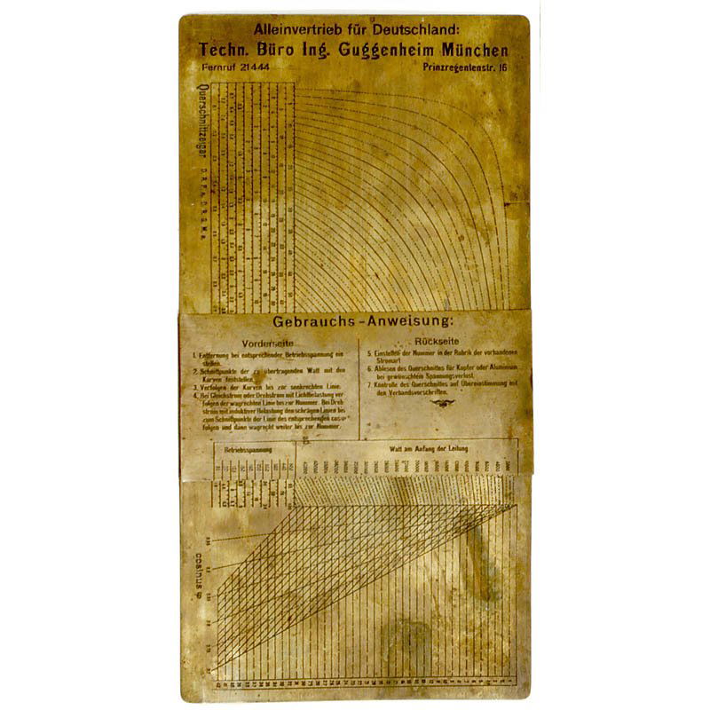 Physical Slide Rule "section Indicator" C. 1922