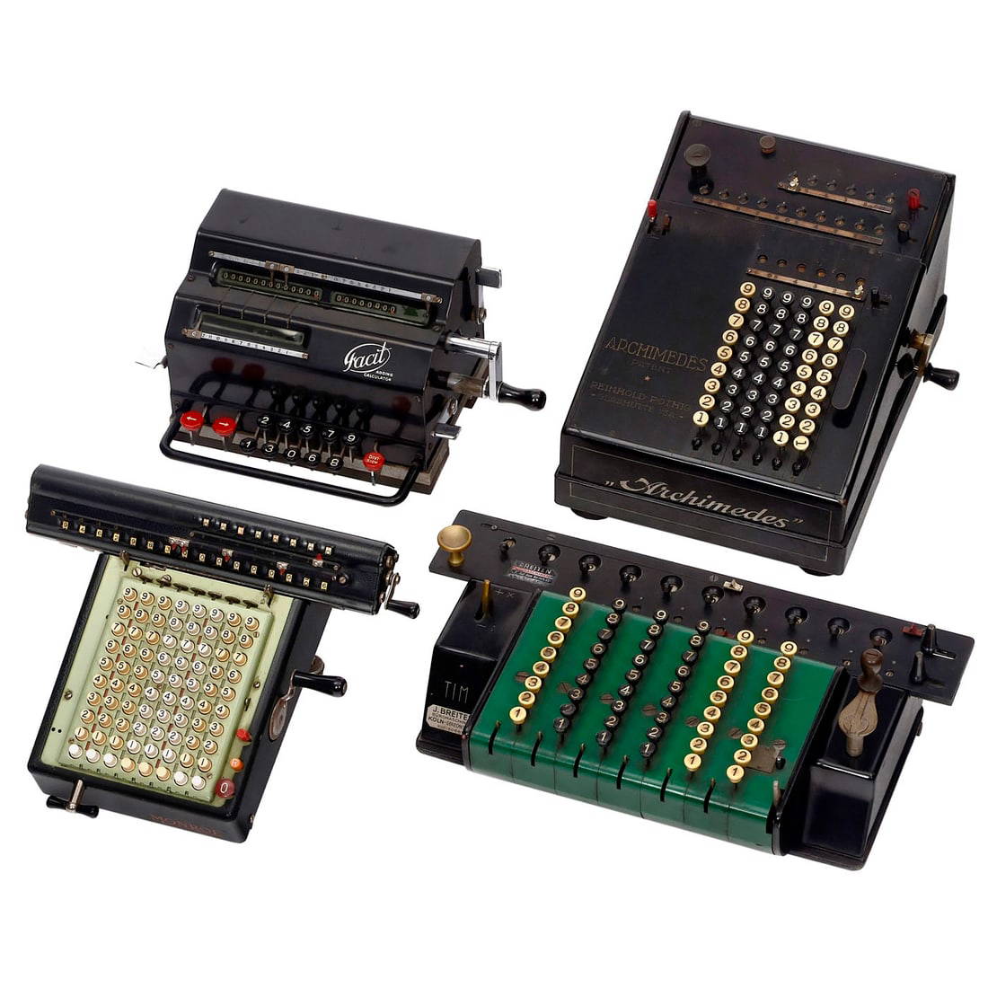 4 Mechanical Calculating Machines Auction