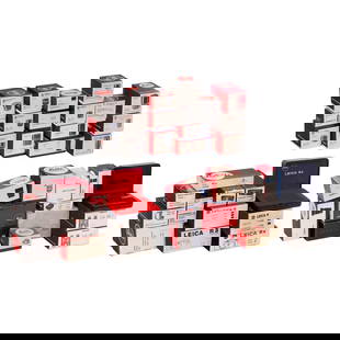 41 Assorted Leica Boxes, Cases And Packaging Material