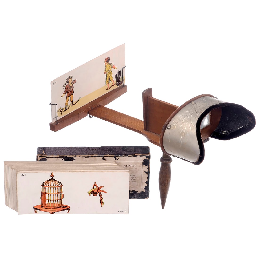 Stereo Test Charts And Stereo Viewer, C. 1900