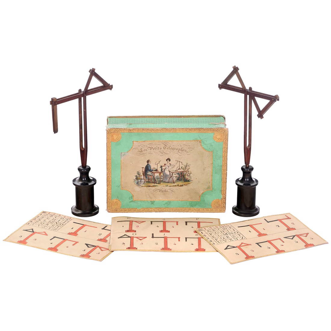 French Optical Toy Telegraph According To Claude Chappe, C. 1845 Auction