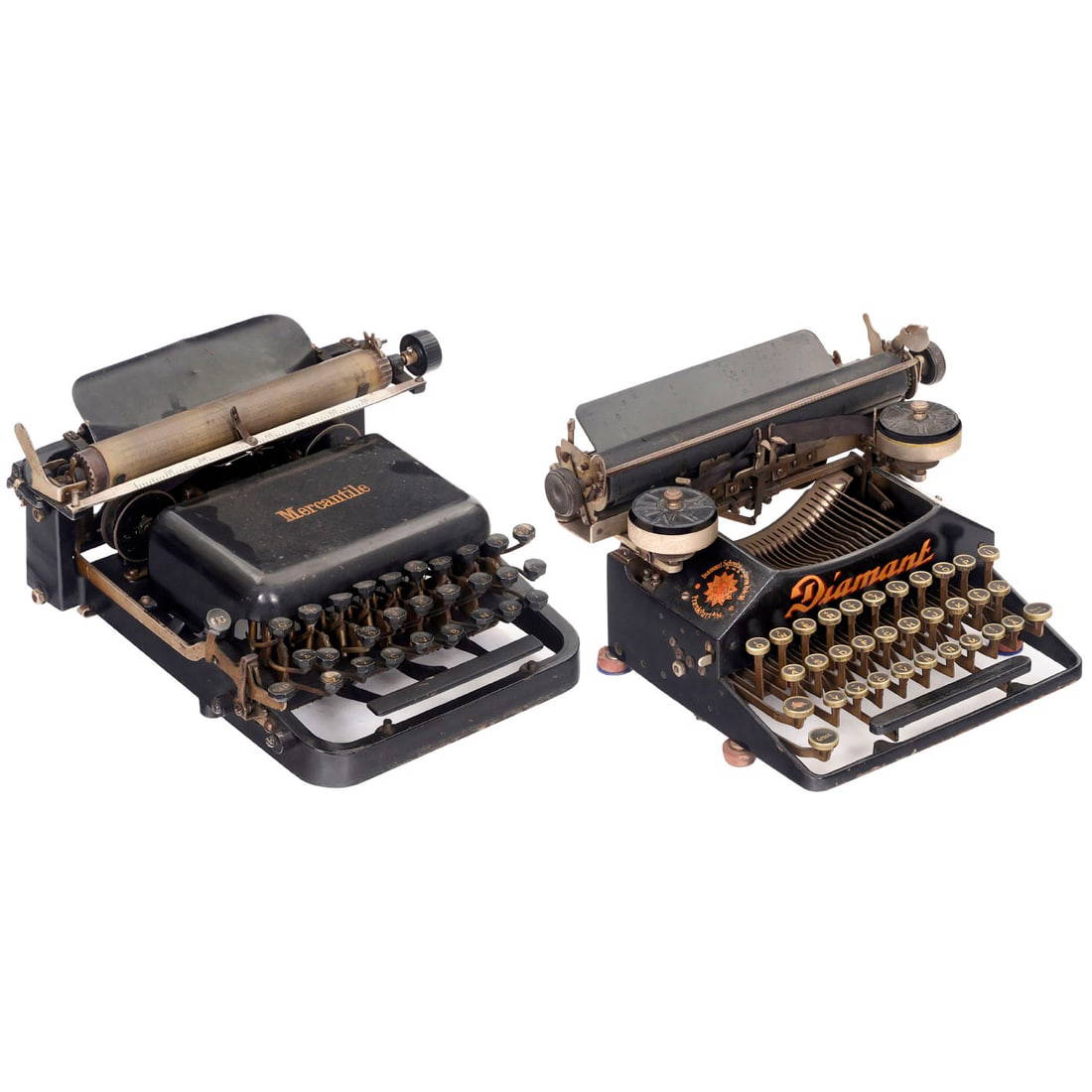 2 Small Mechanical Typewriters Auction