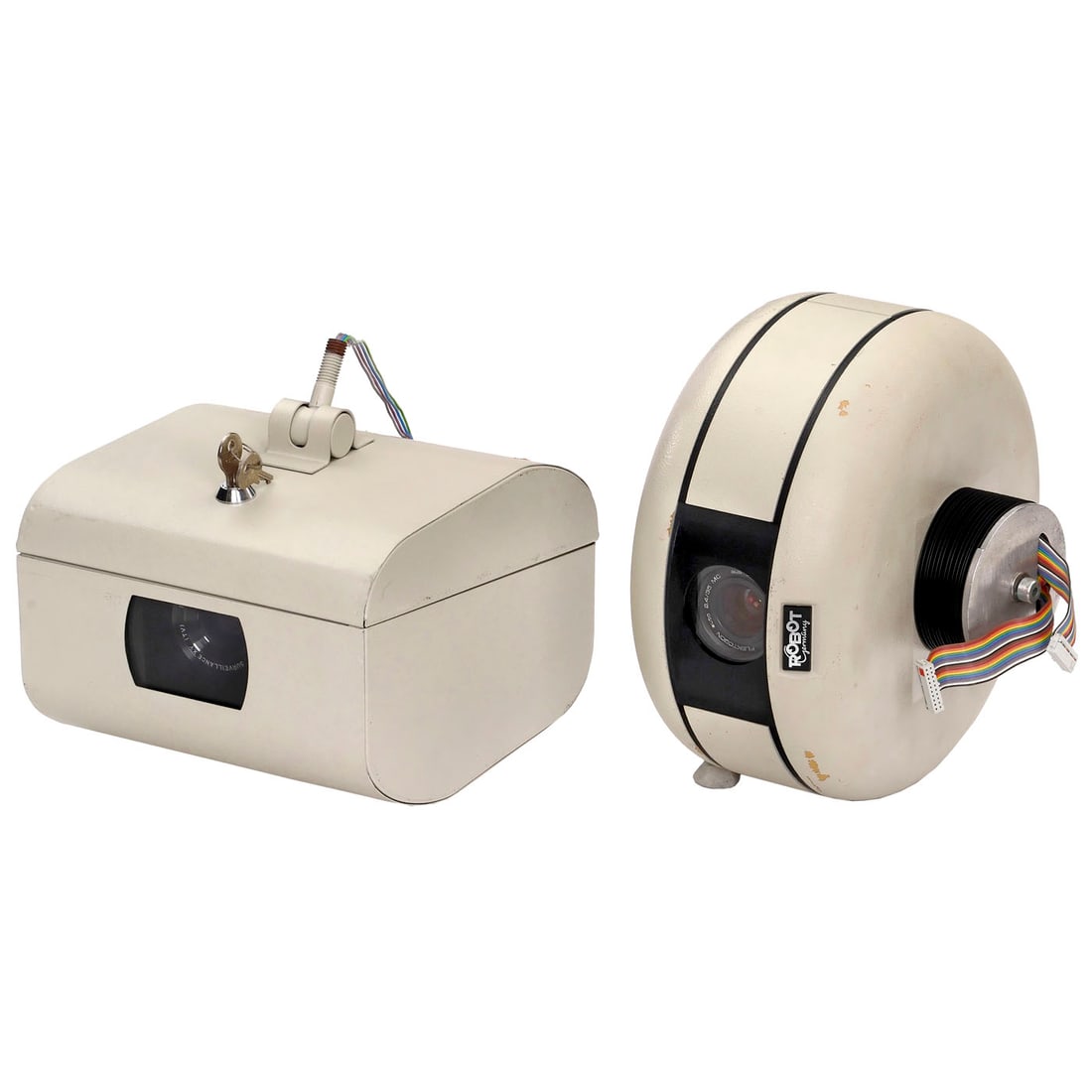 2 Robot Surveillance Cameras, C. 1980-90 Auction