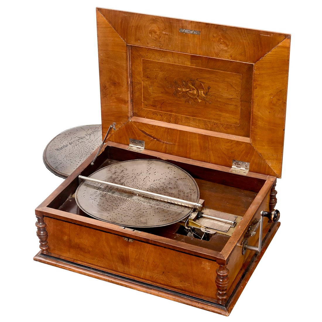 Stella Disc Musical Box With 15 Discs, C. 1900 Auction