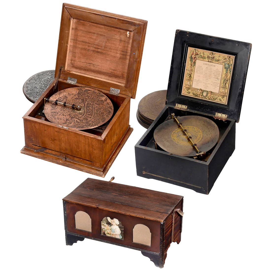 3 Disc Musical Box, C. 1900 Auction