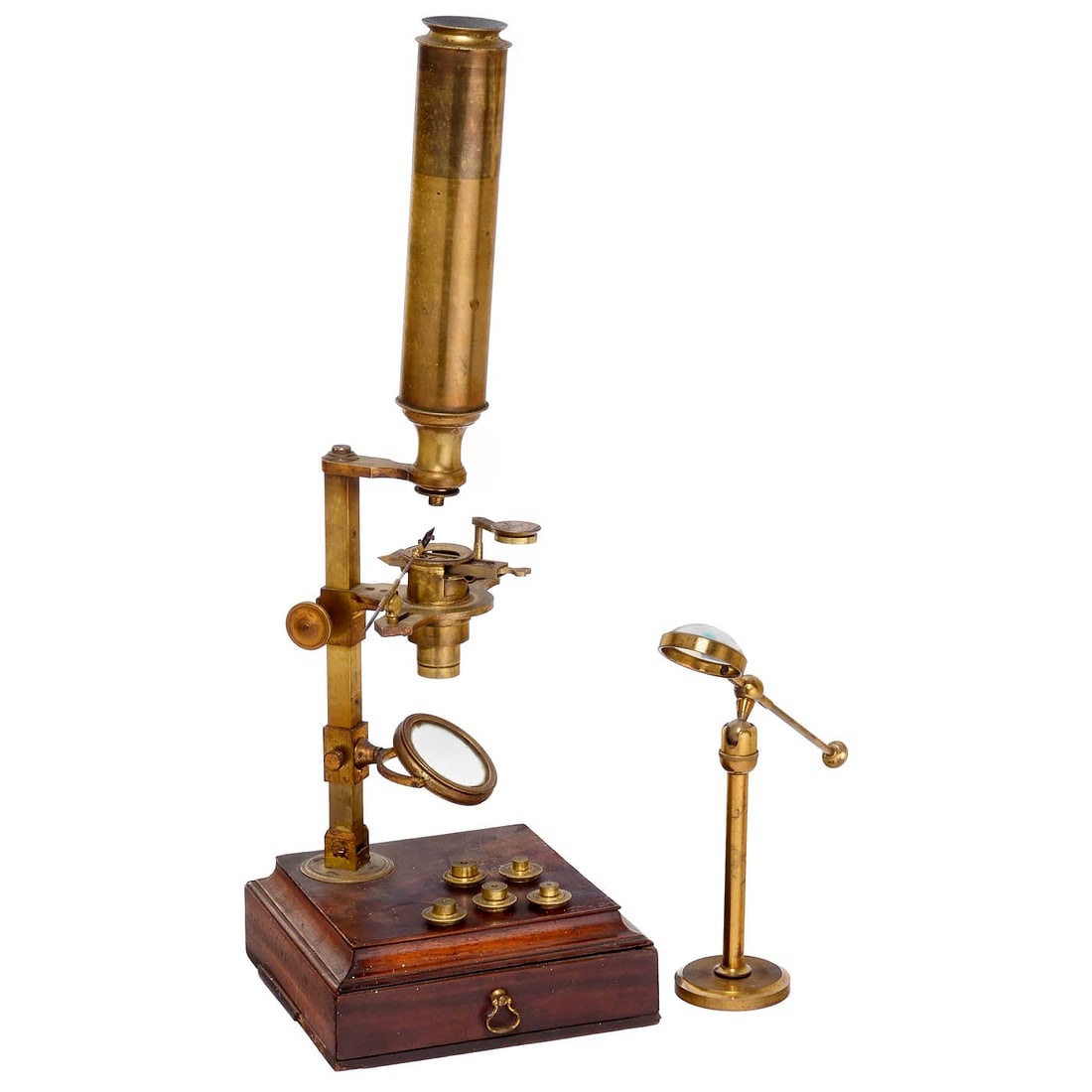 English Compound Monocular Chest Microscope By George Adams, C. 1780 ...