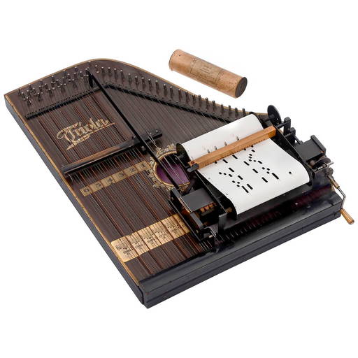 Triola Mechanical Zither With Music Roll "the Third Man"